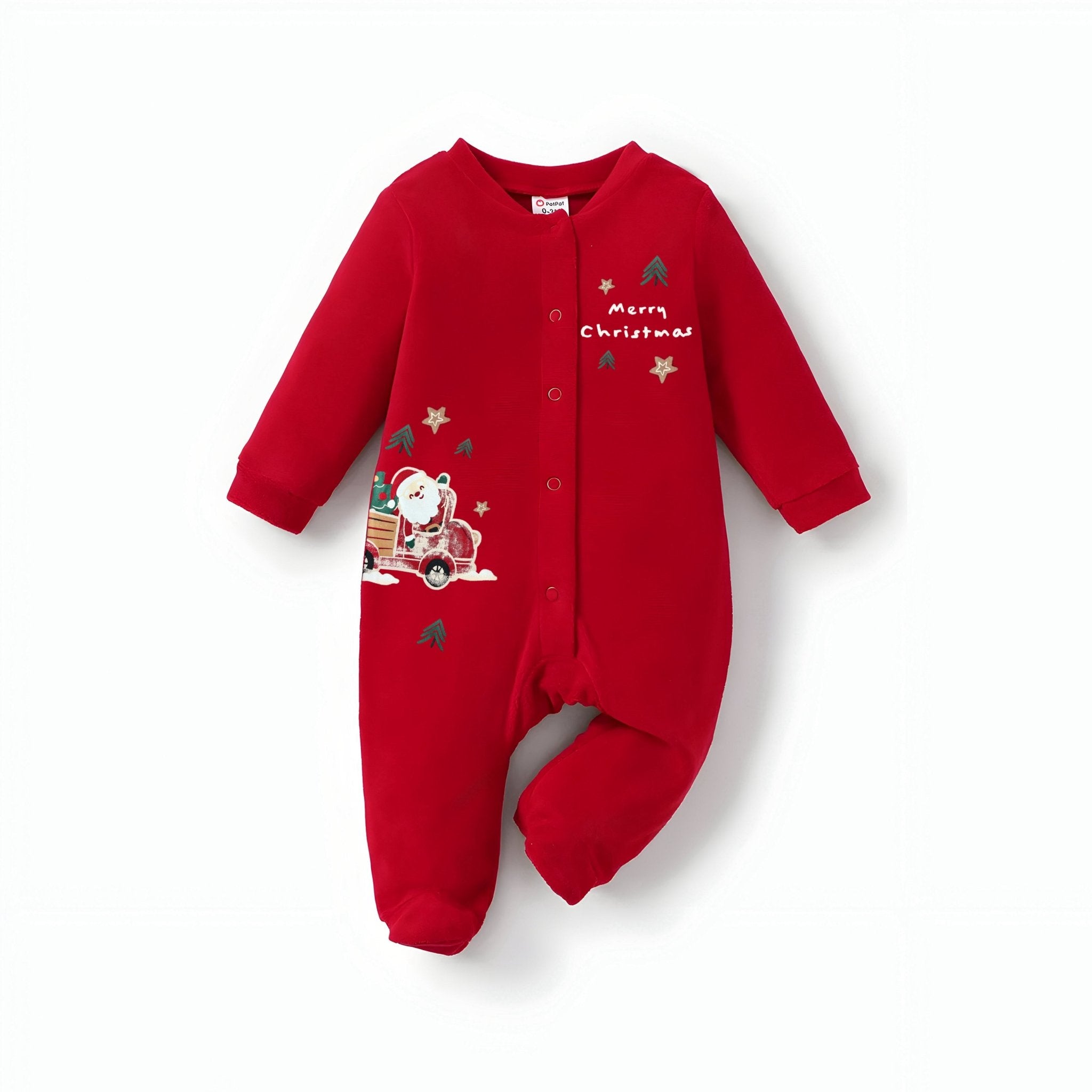 Baby Romper Dress | Organic Cotton, Attached Footwear, Full Sleeve