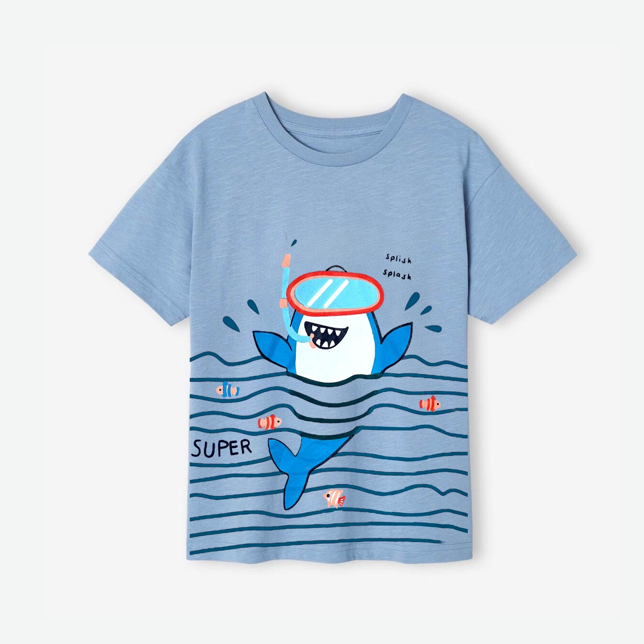 Baby T-Shirt |Blue,Cotton - Ptex